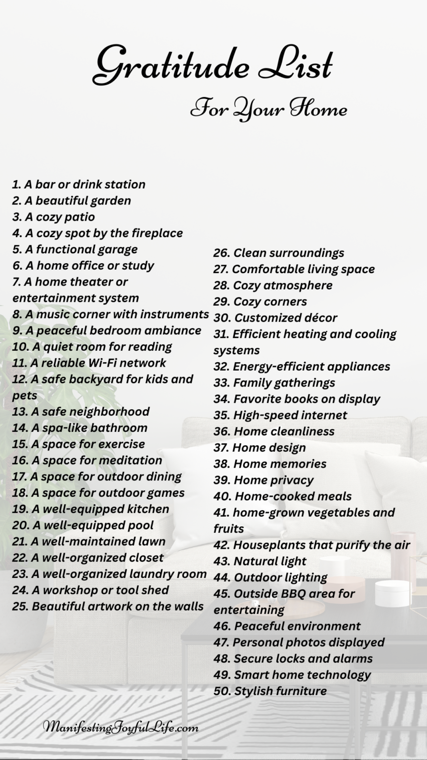 Gratitude List - 500 Things You Can Be Grateful For