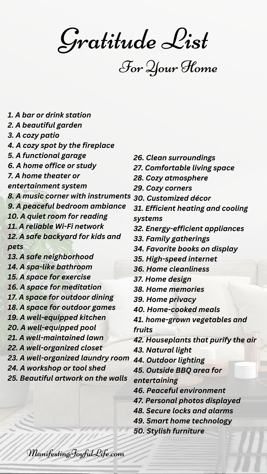 Gratitude List - 500 Things You Can Be Grateful For